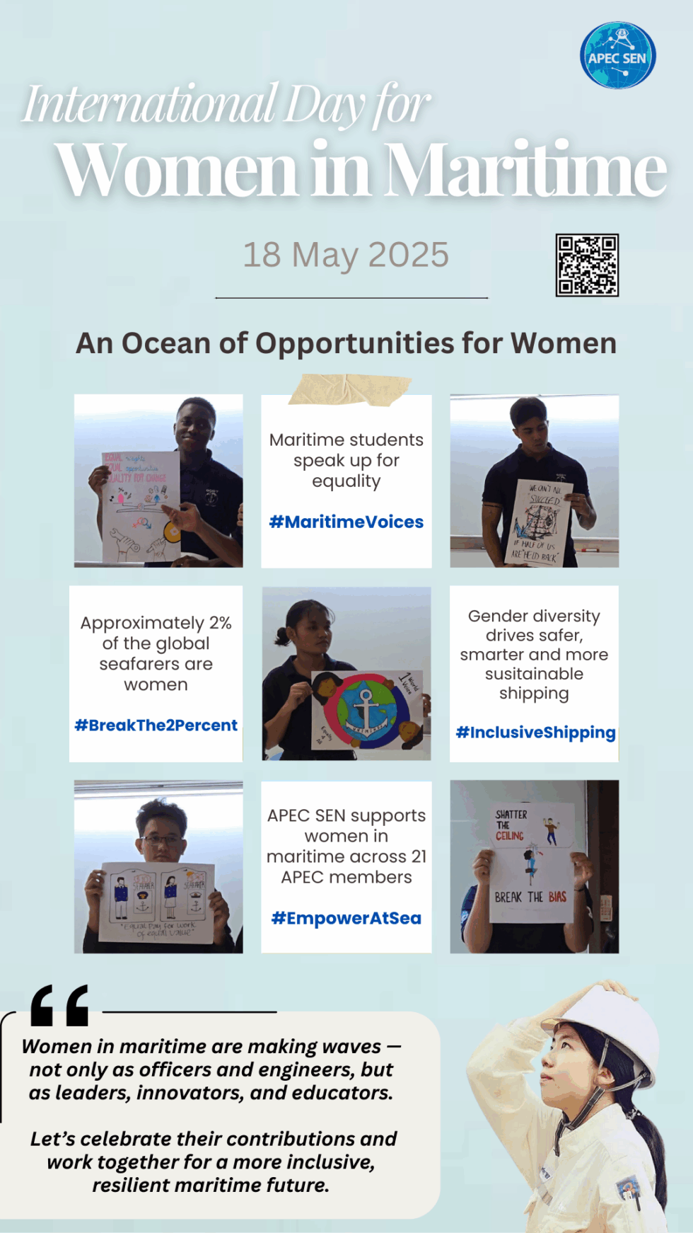 International Day for Women in Maritime – Awareness Poster | sen.apec.org